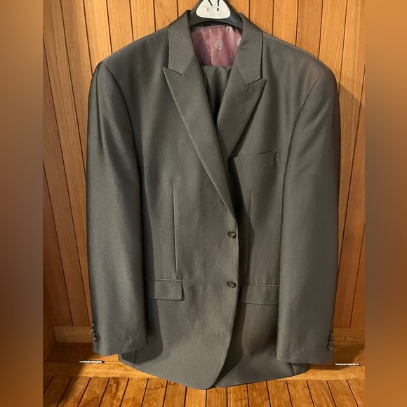 Suits & Blazers | 42 Long Mens Double Breasted Gray Vested Suit | Poshmark